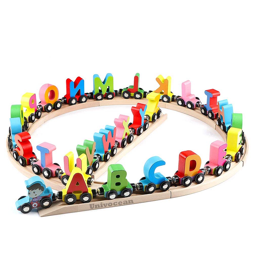 Wooden Magnetic Alphabet Number Train Toy | ABCD MAG WOODEN– KidsROAR