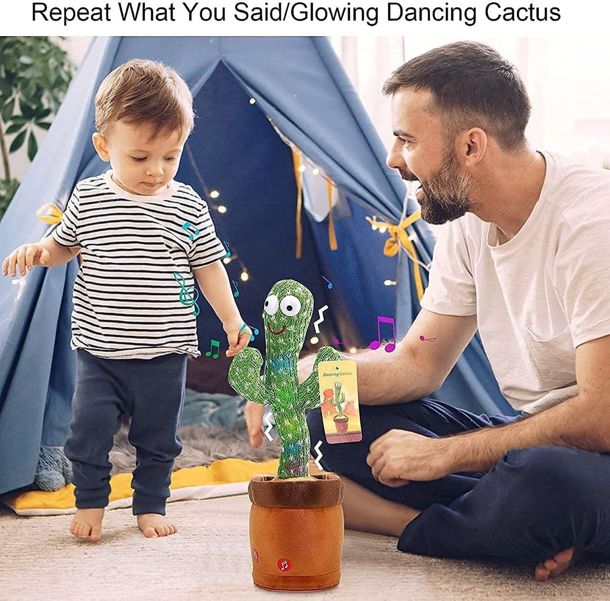 Dancing Cactus Talking Plush Toy with Singing & Recording Function - R ...