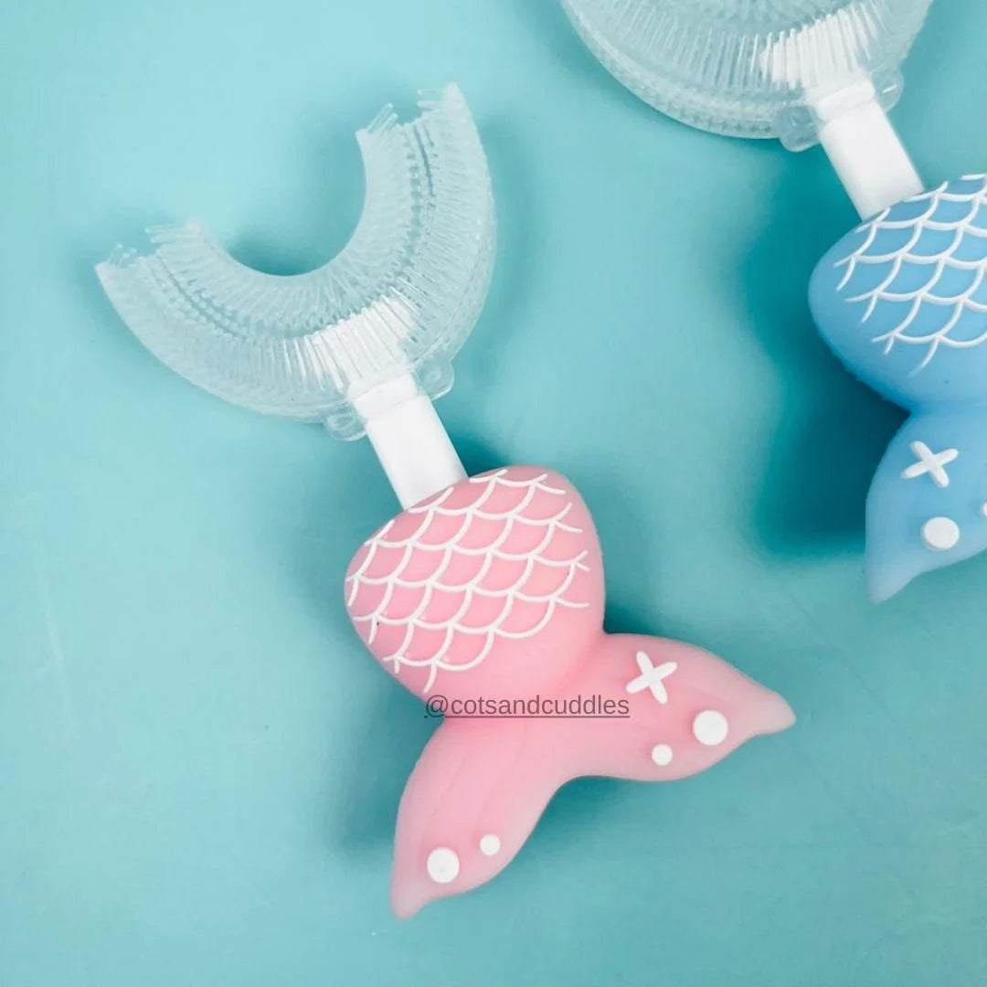 Mermaid: Safe & Fun 3D Mermaid U-Shaped Silicone Toothbrush | GBT-2040 ...
