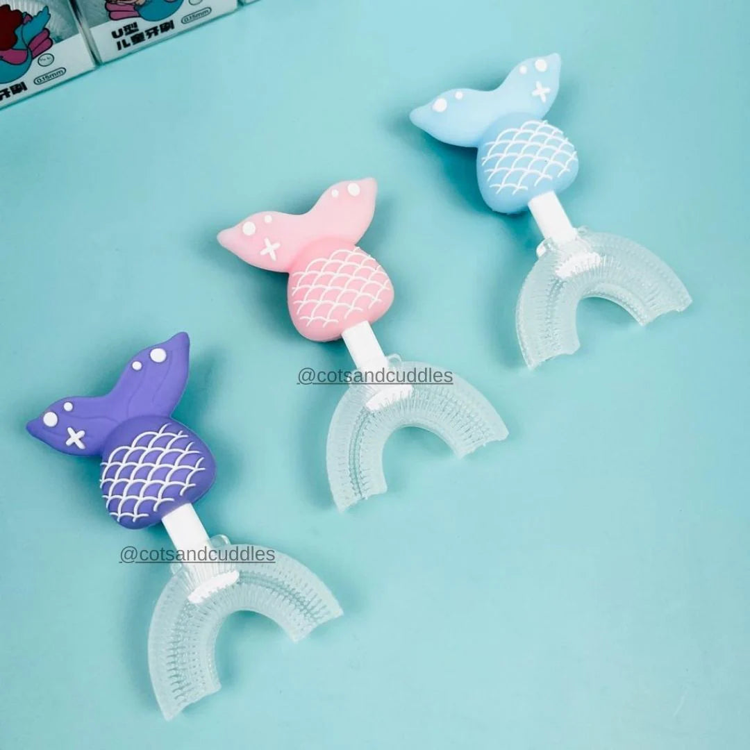 Mermaid: Safe & Fun 3D Mermaid U-Shaped Silicone Toothbrush | GBT-2040 ...