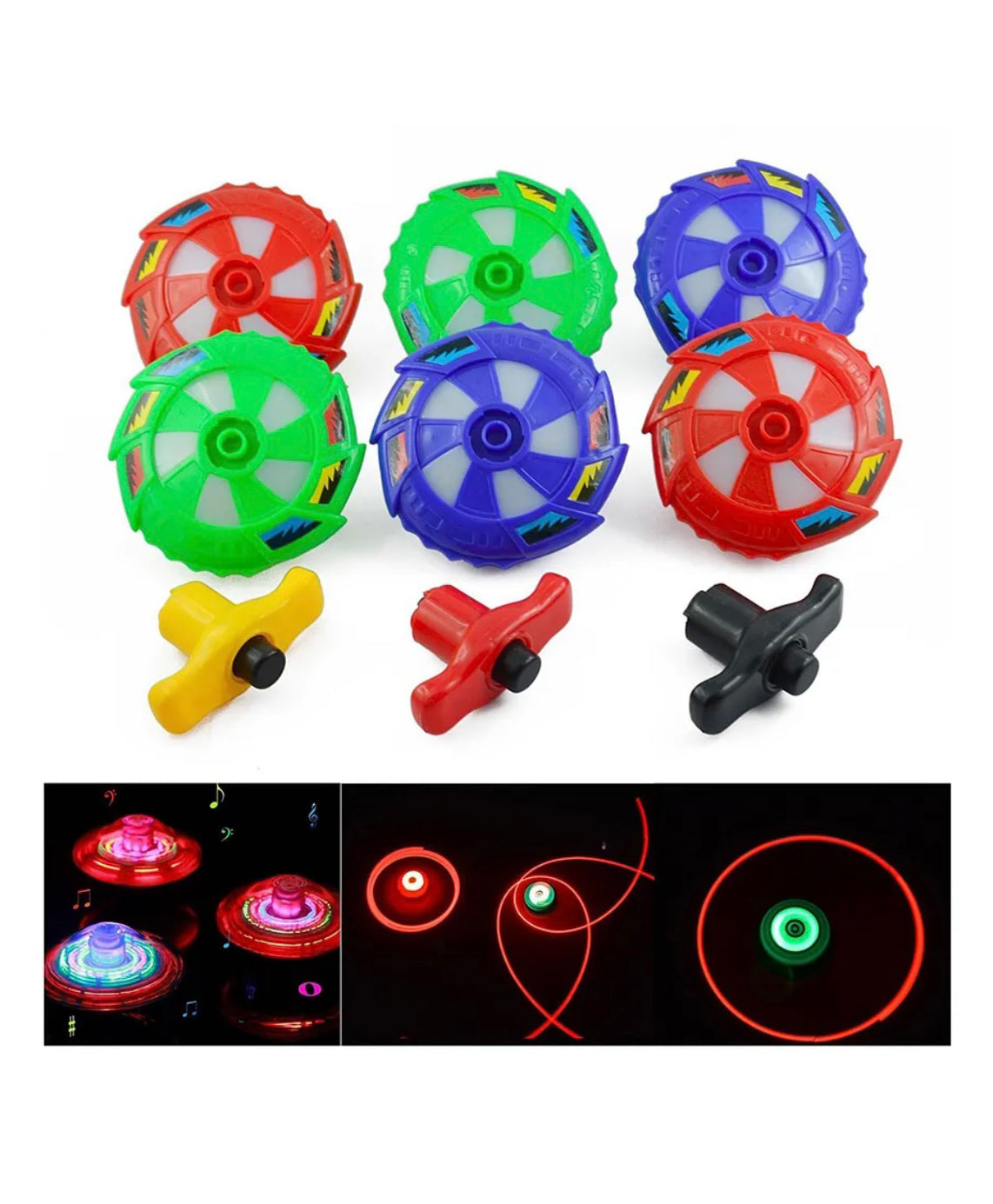 Spinning Top Toy with LED Light Music - Colour may vary | NE2018 | PAC ...
