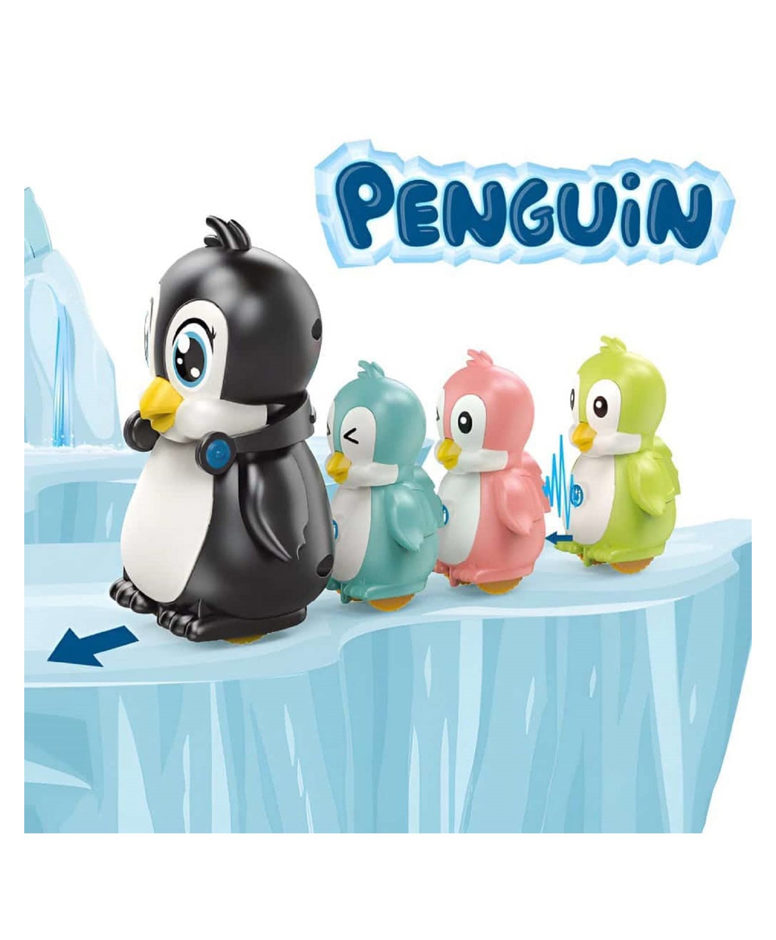 Magnetic Walking Adsorption Link Penguin Musical Toy With Soothing Mus ...