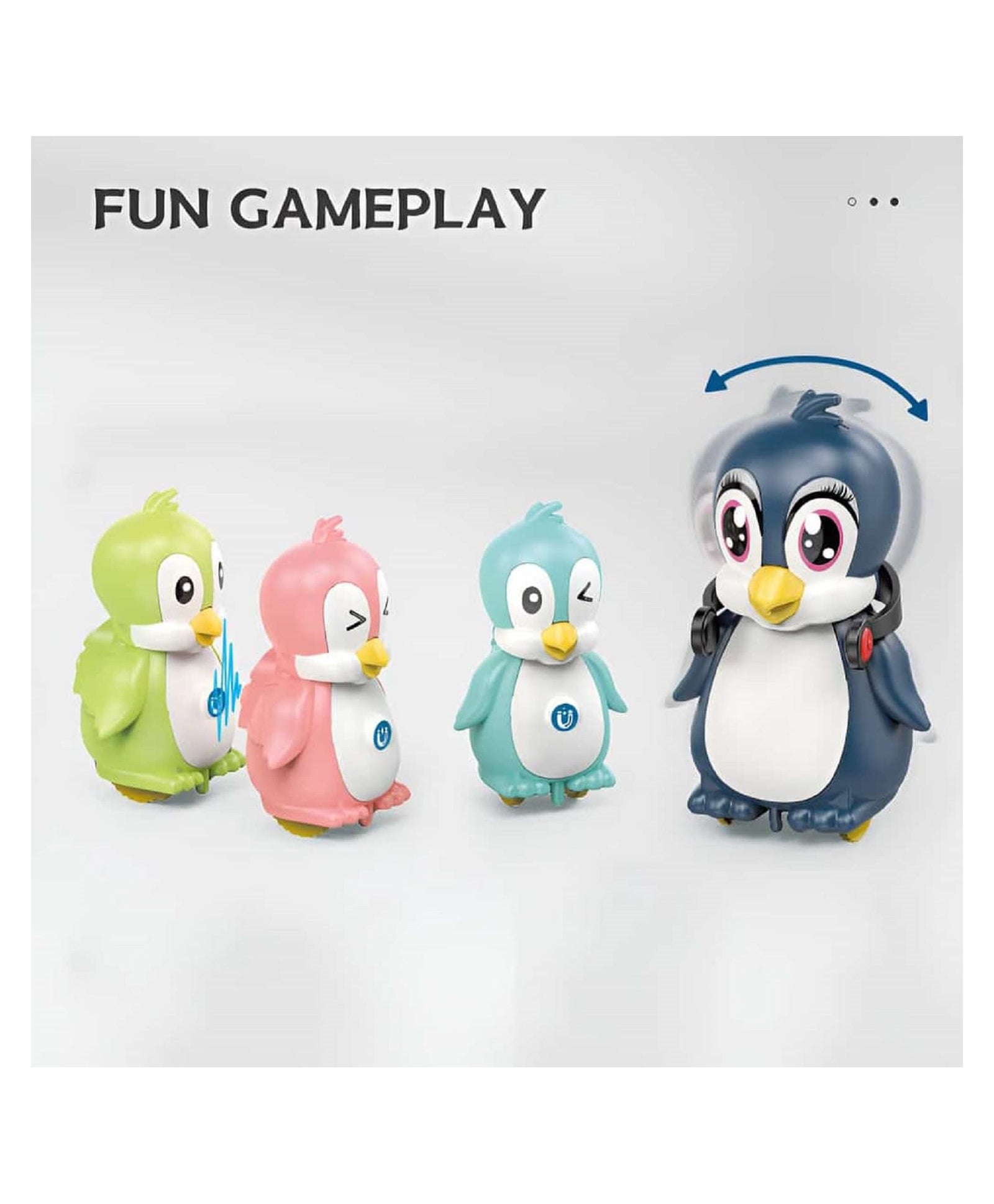 Magnetic Walking Adsorption Link Penguin Musical Toy With Soothing Mus ...