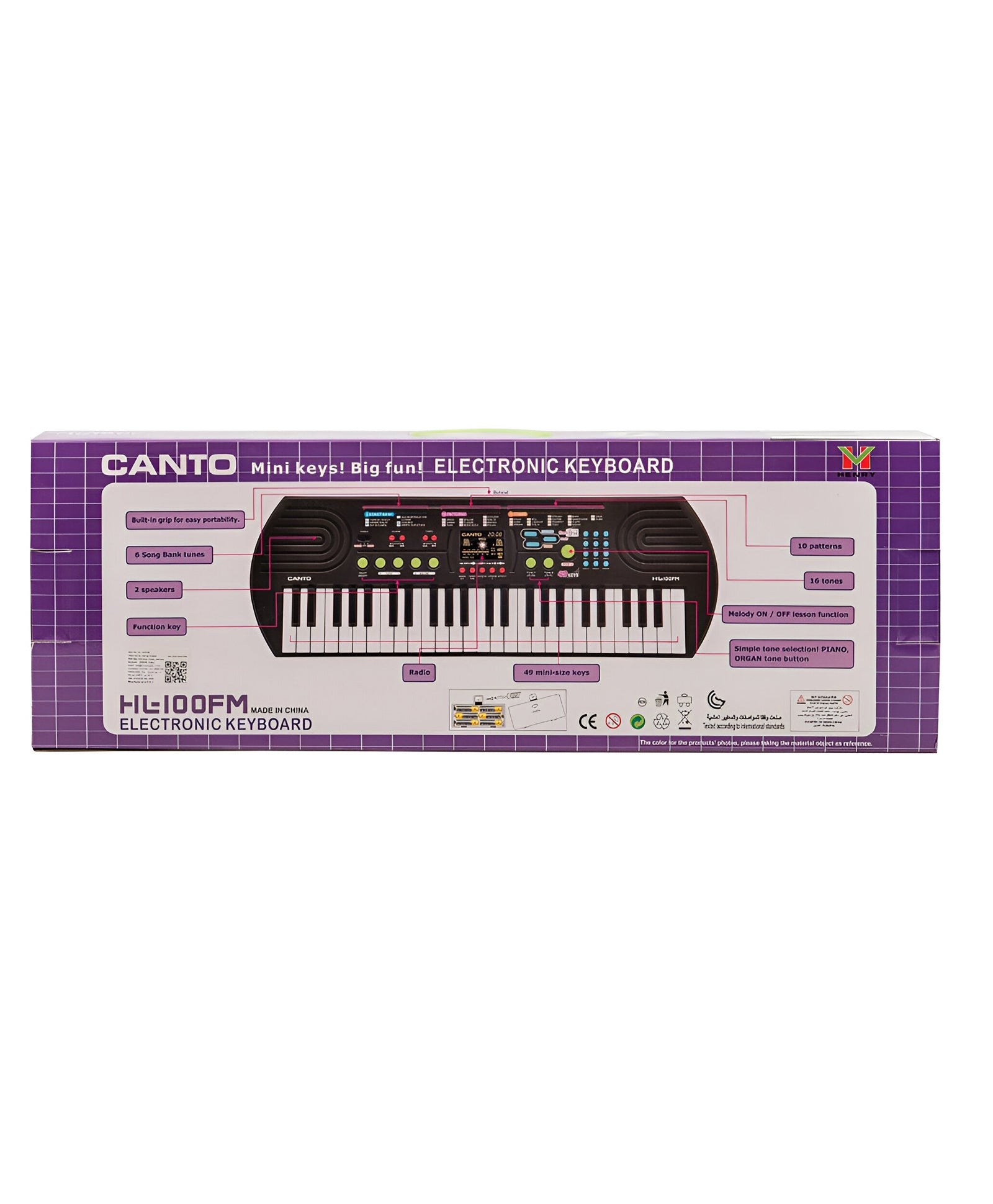49 Key Electronic Keyboard with Mike and Fm Radio - COLOR MAY VARY | H ...