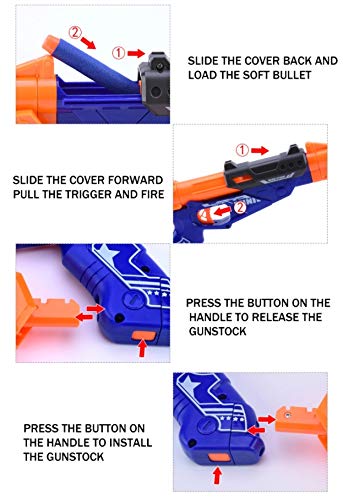 Blaze Storm Soft Bullet Gun with 10 Foam Bullets | ZC7095– KidsROAR
