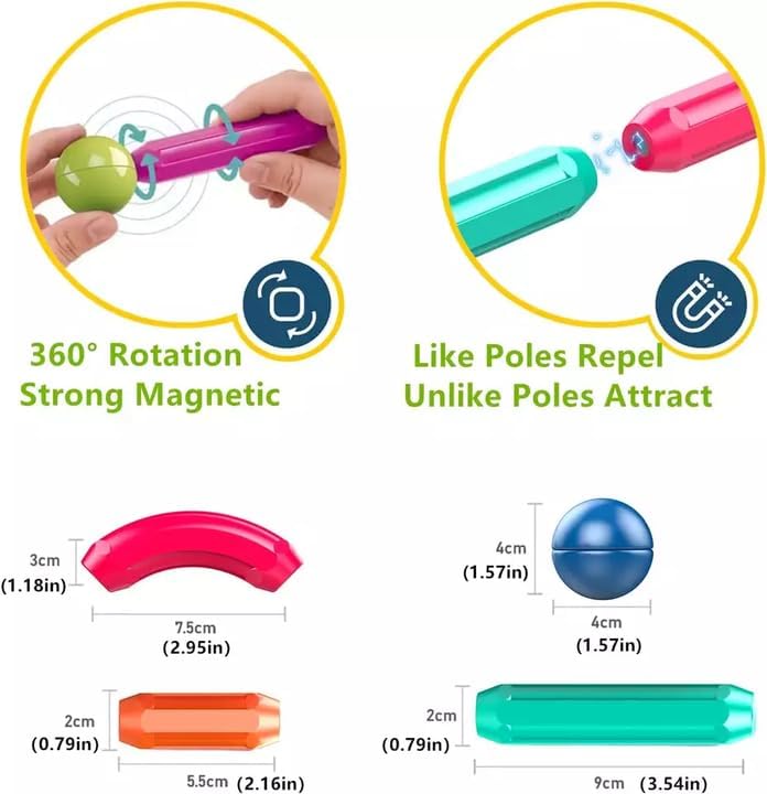 Magnetic Sticks Bar Building Blocks Rods Toy Set 84 PCS | H06-1– KidsROAR