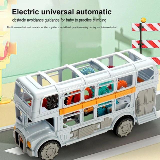 Simulation Steering Wheel Musical School Bus Toy with Lights and Sound ...
