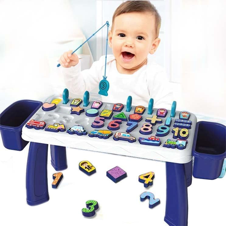 Education Table 5 in 1 Early Learning Shape Matching Magnetic Fishing ...