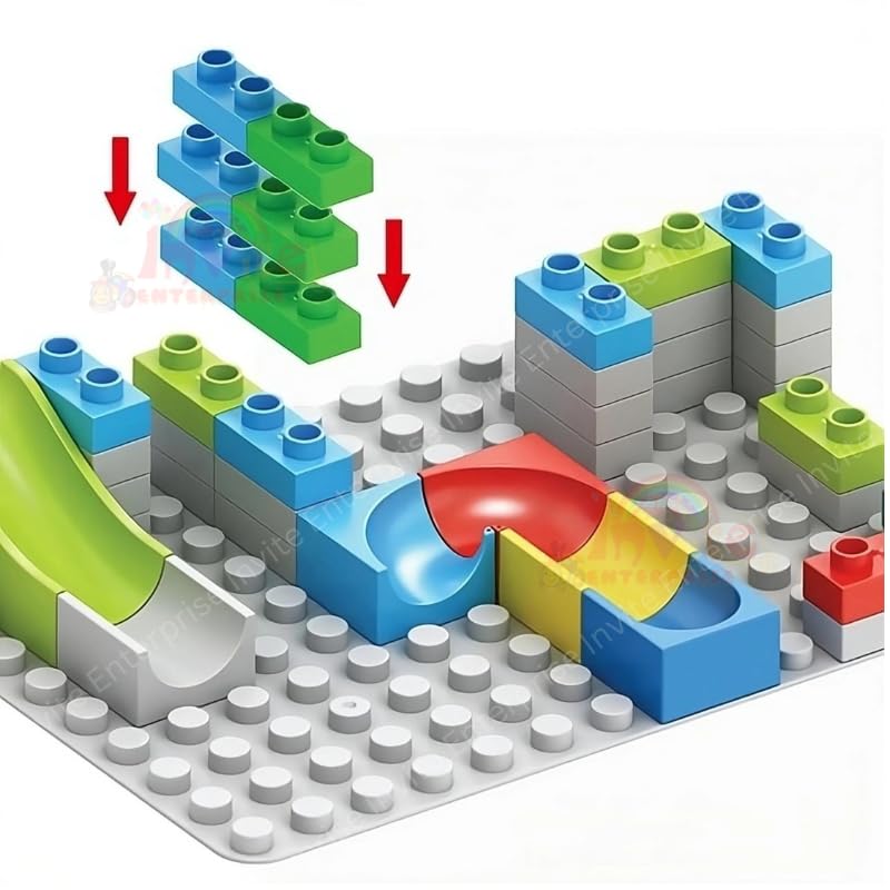 65PCS Assembly Block Marble Run Slide Track Building Blocks | 6688-92A ...