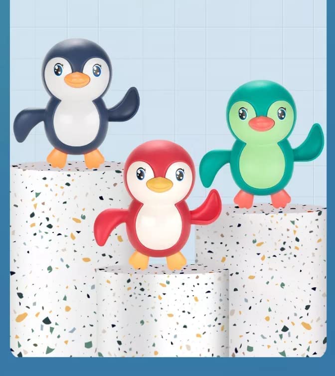 Wind Up Swimming Penguin Bath Toy | NE555 | Multicolor ( Pack of 1 ...