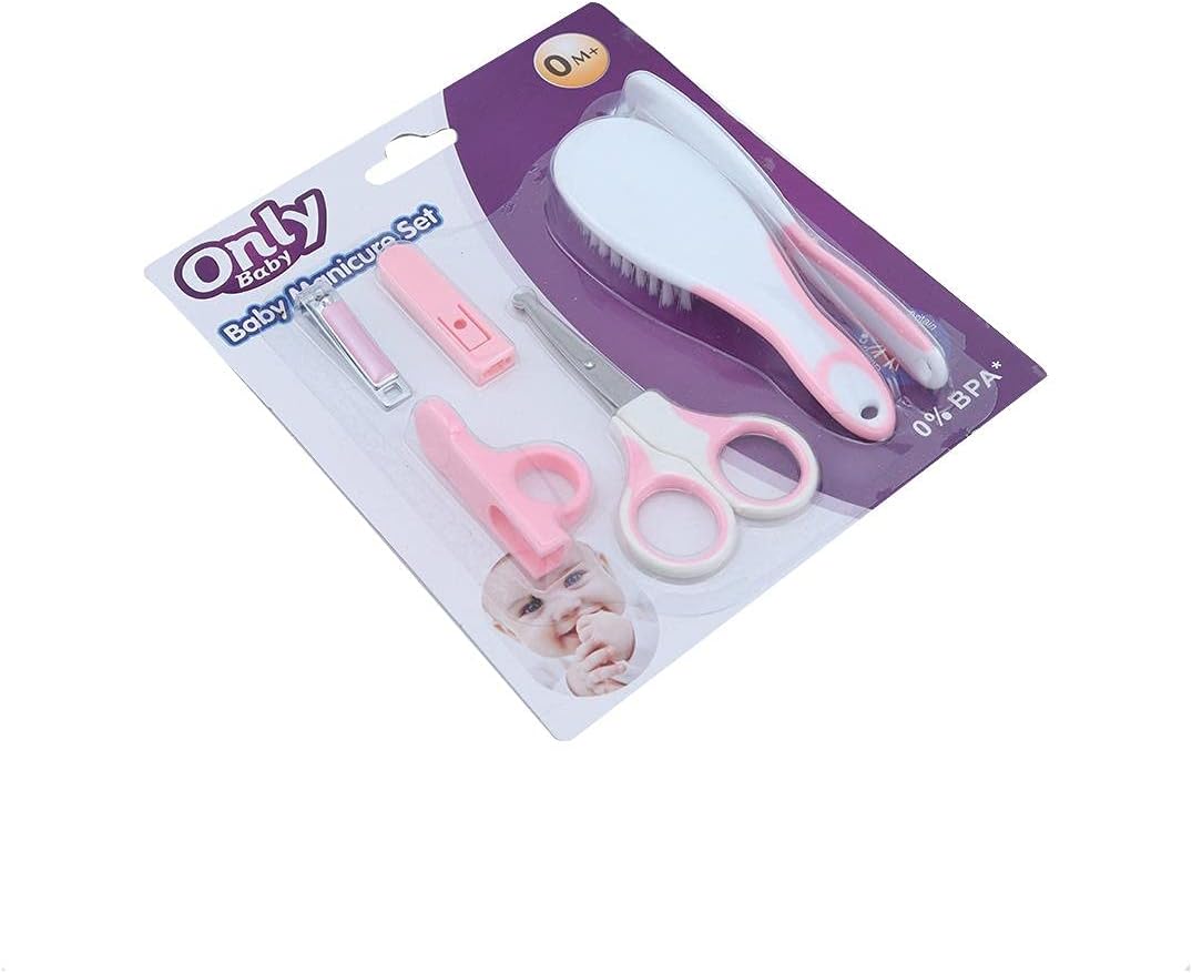 Manicure Set with a Scissor, Nail Clipper, Hair Brush and Comb - 6 Pie ...