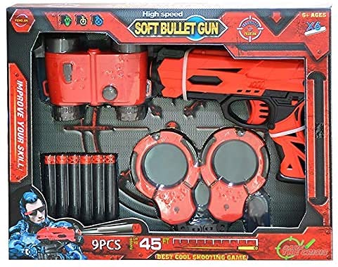 High Speed Plastic Bullet Gun Toy with Soft Foam Darts | FJ926– KidsROAR