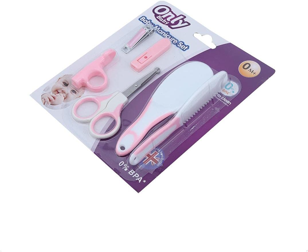 Manicure Set with a Scissor, Nail Clipper, Hair Brush and Comb - 6 Pie ...