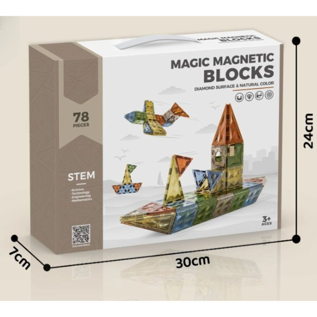 MAGIC MAGNATIC TILES BLOCK 78PCS | NE990378– KidsROAR