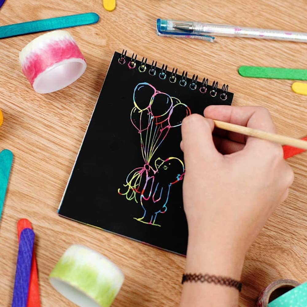 Rainbow Scratch Paper Notes | BLACK SCRATCH SPIRAL BOOK | GBT-ZGB-01 ...