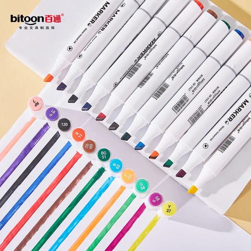 Color Markers Twin Tip - Double Tip Markers (Pack of 36) | GBR-BT9500 ...