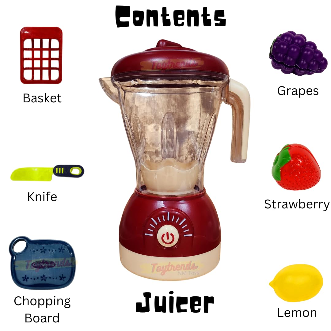 Electronic Fruit juicer Toy with Real Working Motor, Lights & Music ...