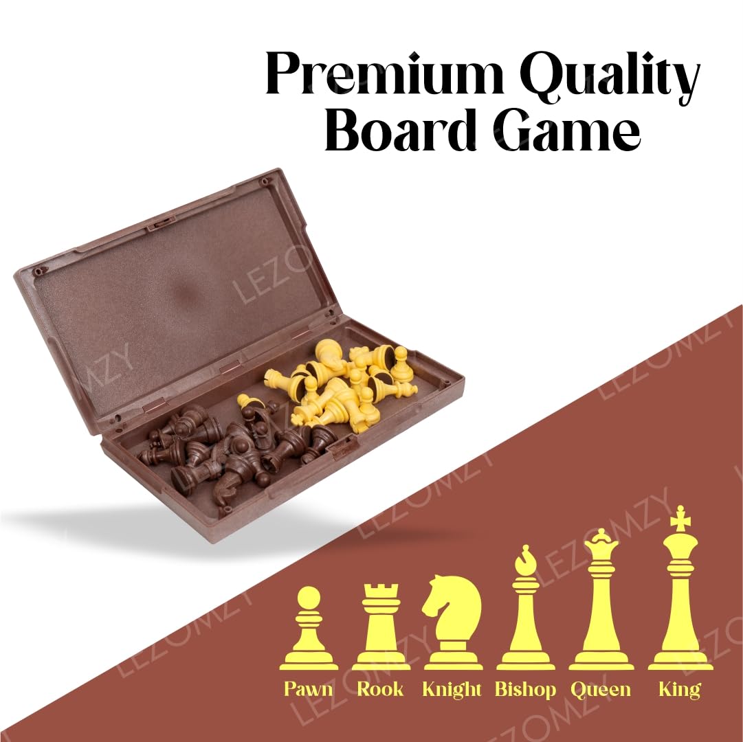 Chess Board Set Wood-Like Magnetic 12x12 Inch Foldable Square Chess Bo ...