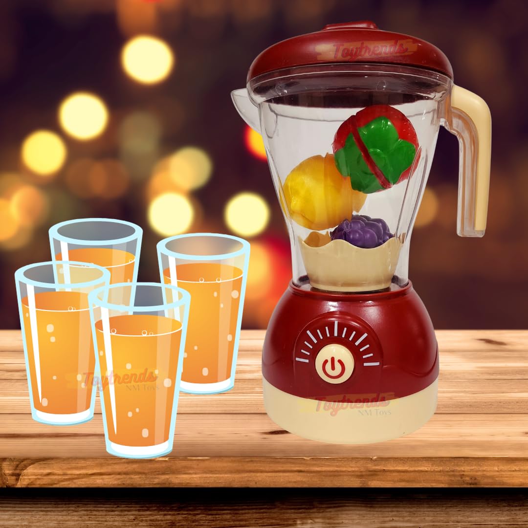 Electronic Fruit juicer Toy with Real Working Motor, Lights & Music ...
