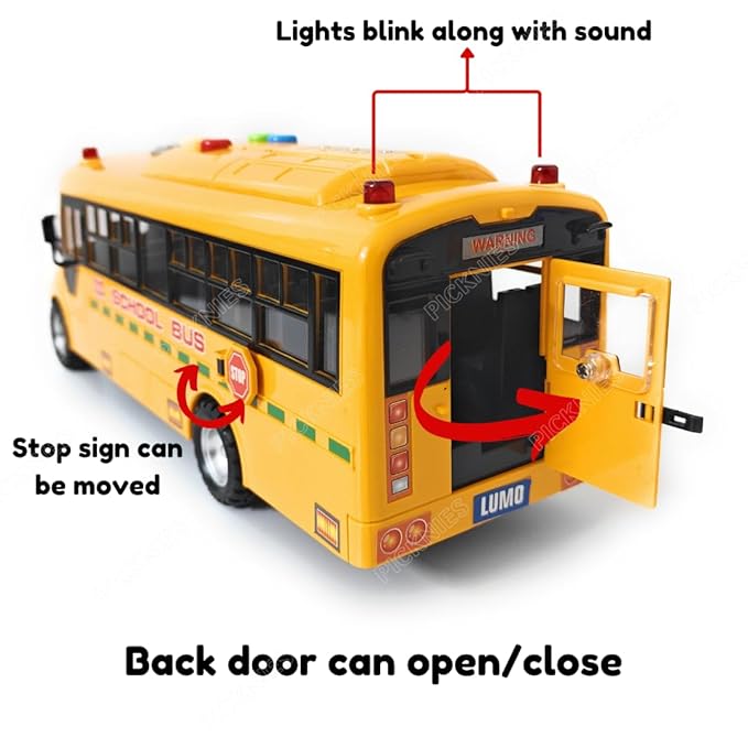 Friction School Bus Toy | LMI-8089-1– KidsROAR