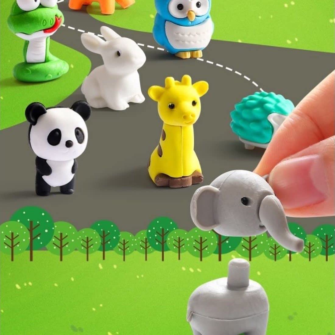 Jungle Adventure Erasers (Pack of 19 Pcs; Assorted Color) | GBT-QH8220 ...