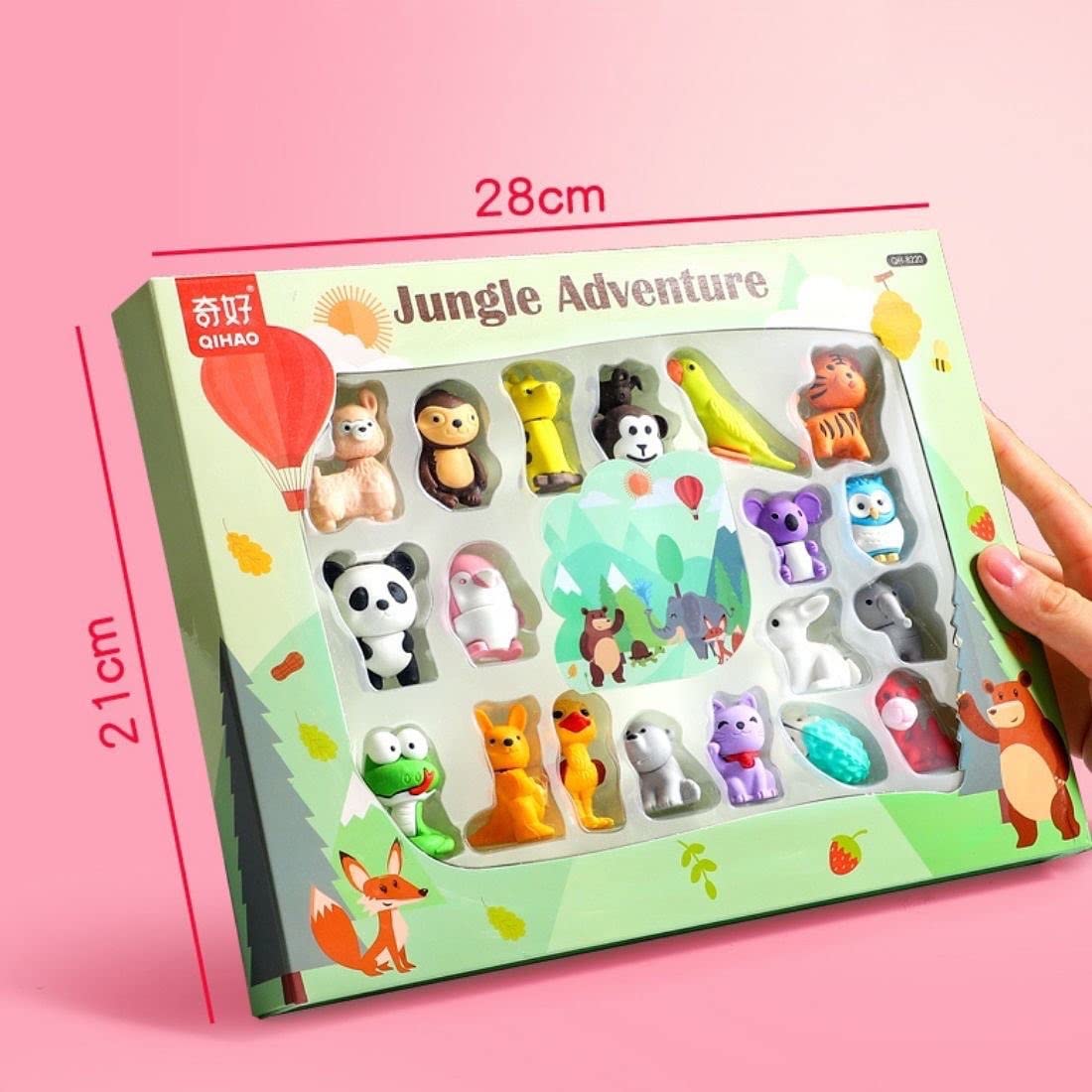 Jungle Adventure Erasers (Pack of 19 Pcs; Assorted Color) | GBT-QH8220 ...