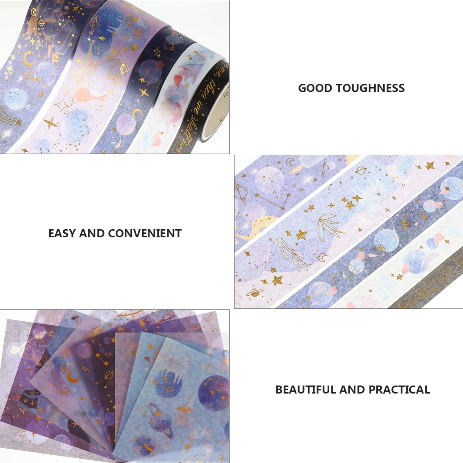 Washi Masking Tape Sticker Set 10 Rolls Tapes 10 Sheets Stickers | KQ ...