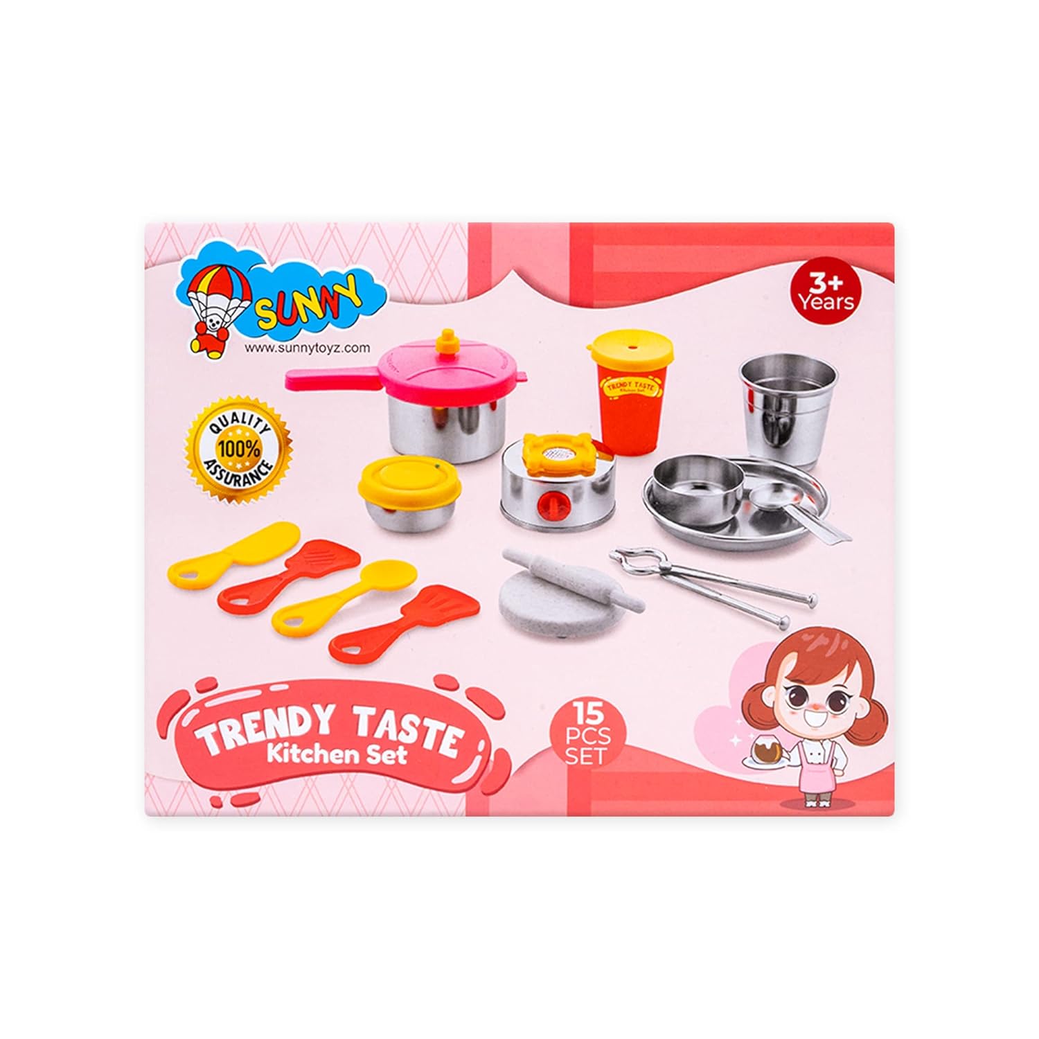15 Pieces Trendy Taste Kitchen Play Set | SY1085– KidsROAR