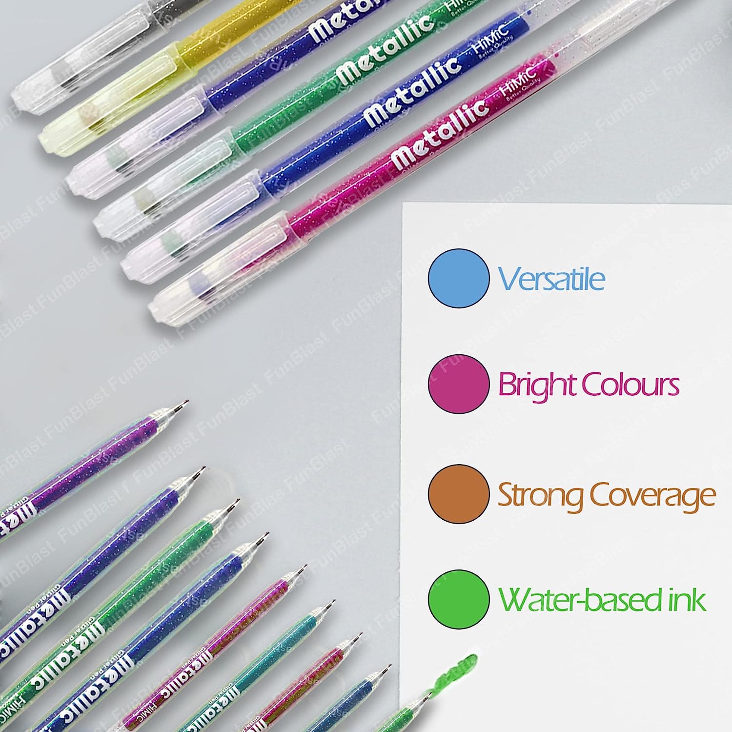Metallic Glitter Pen – 12 Colors | HMC-9013-12– KidsROAR