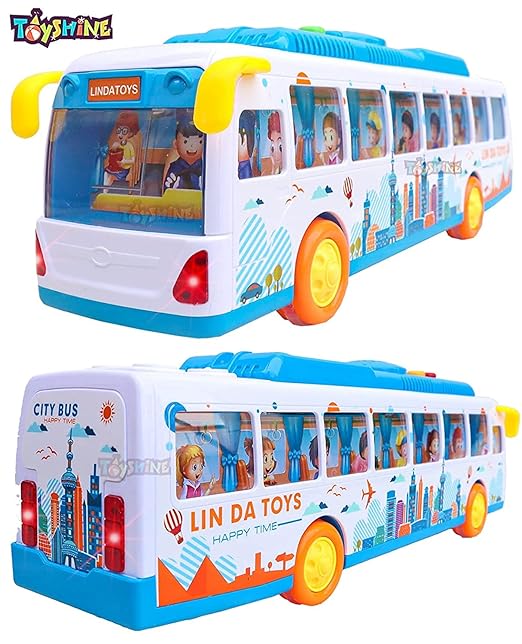 Friction City Bus Toy | LMI-8008-1– KidsROAR