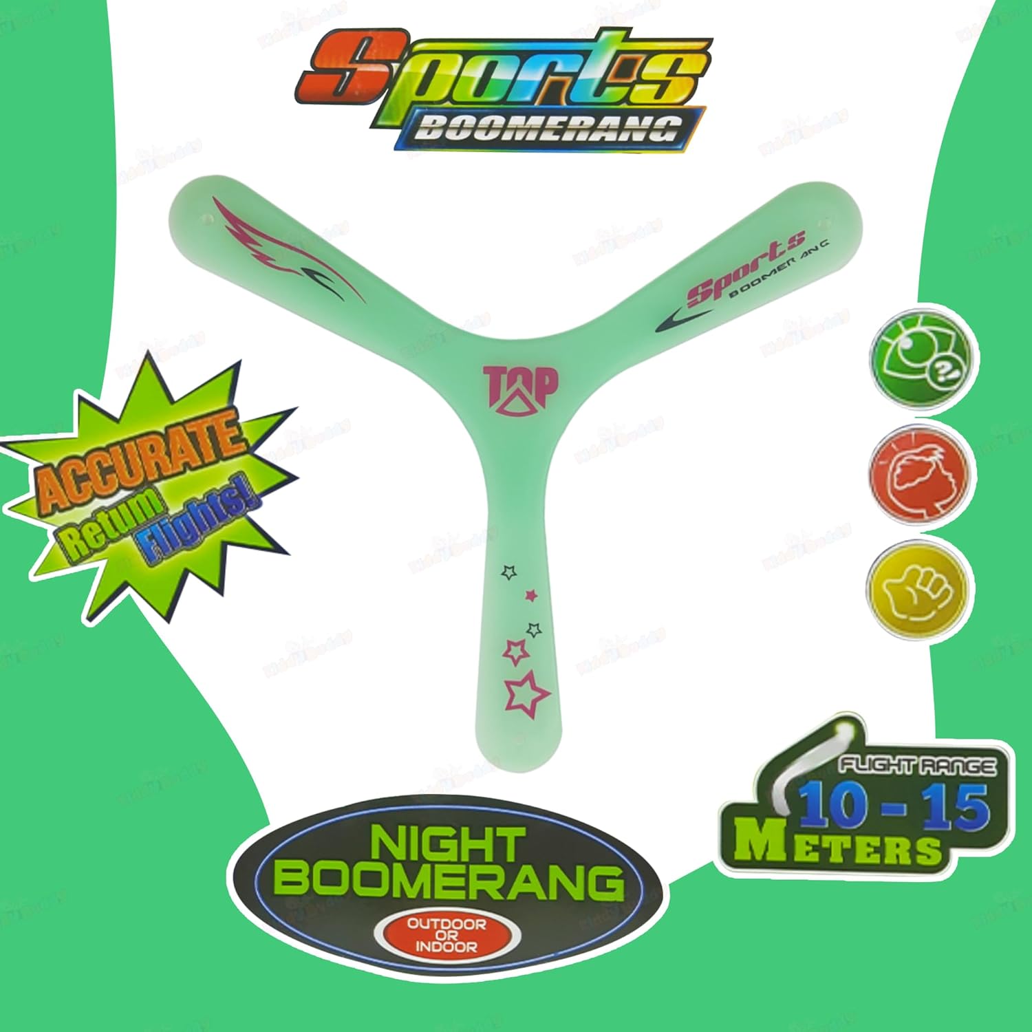 Glow in The Dark Lightning Boomerang | NB-2002– KidsROAR