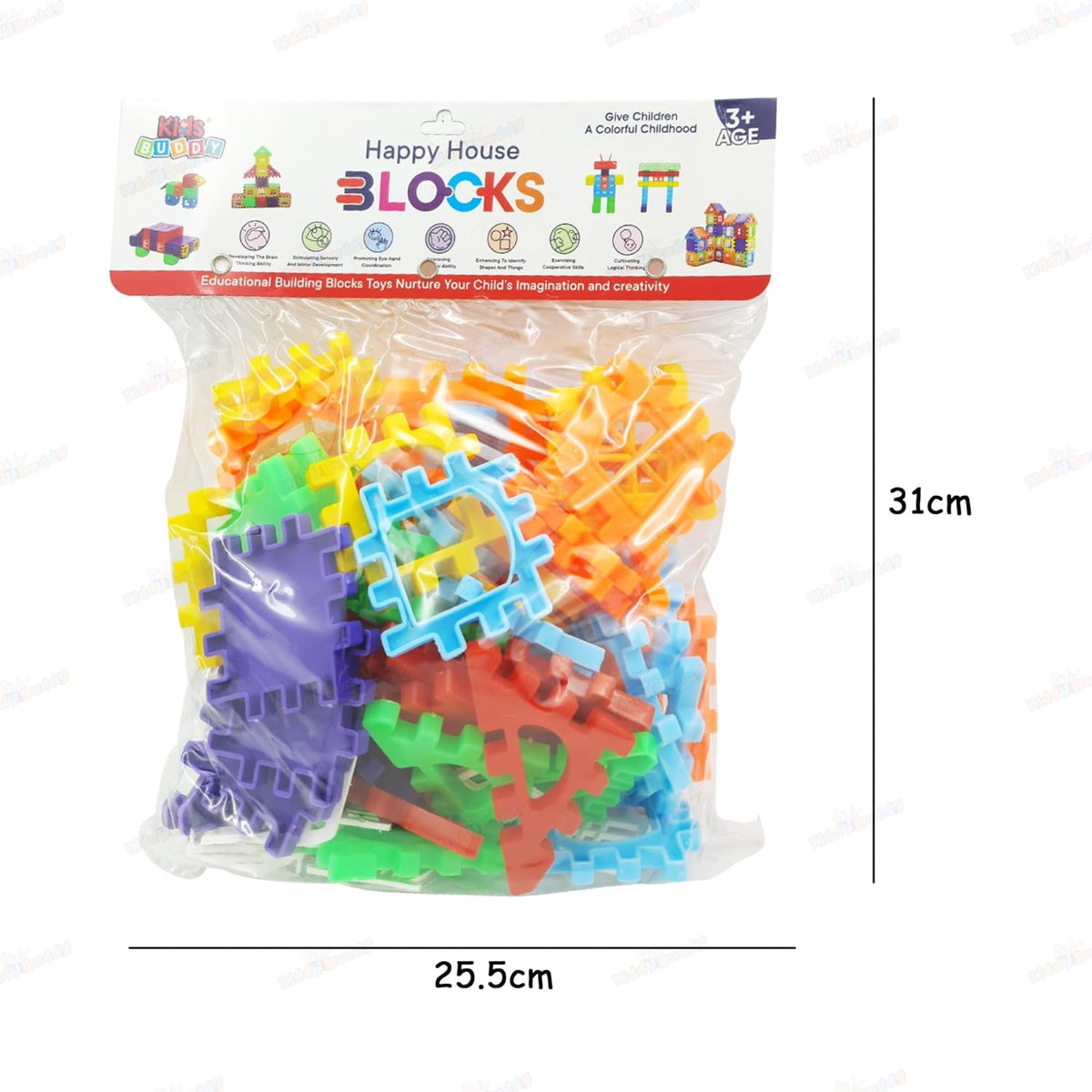 Jumbo House Blocks Multi Color Building Blocks with Smooth Rounded Edg ...