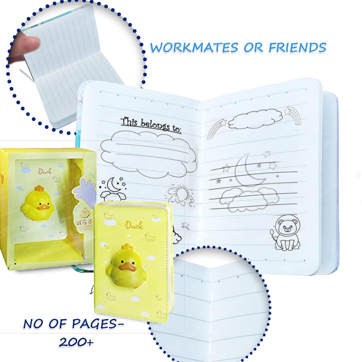 3D Squishy Duck Notebook Diary | GBT-BLN06202– KidsROAR