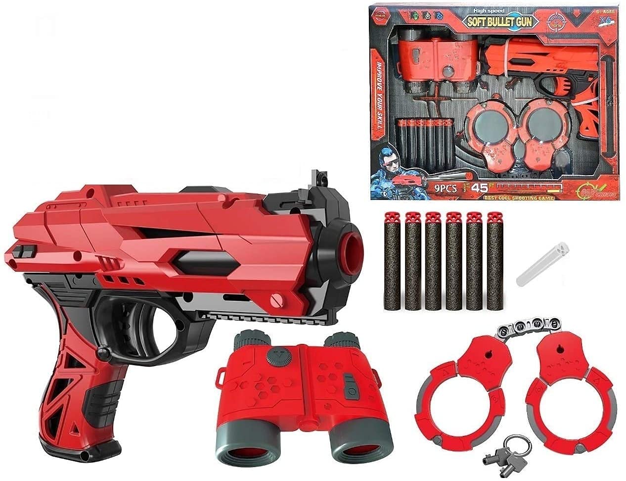 High Speed Plastic Bullet Gun Toy with Soft Foam Darts | FJ926– KidsROAR