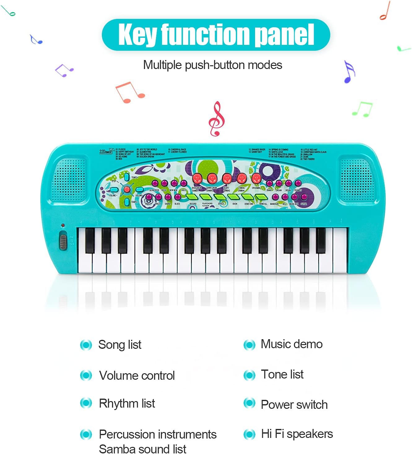 32 Keys Multifunction Portable Toy Piano | 737-5– KidsROAR
