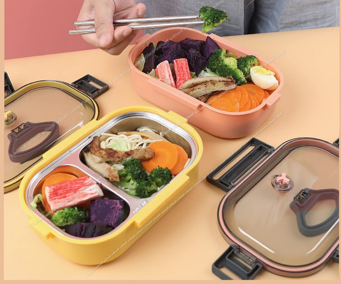 Lunch Box for School Kids – Cute Lunch Box with Spoon, Compartment Lun ...