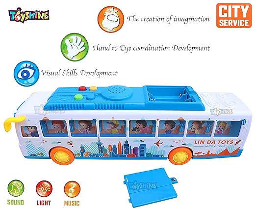 Friction City Bus Toy | LMI-8008-1– KidsROAR