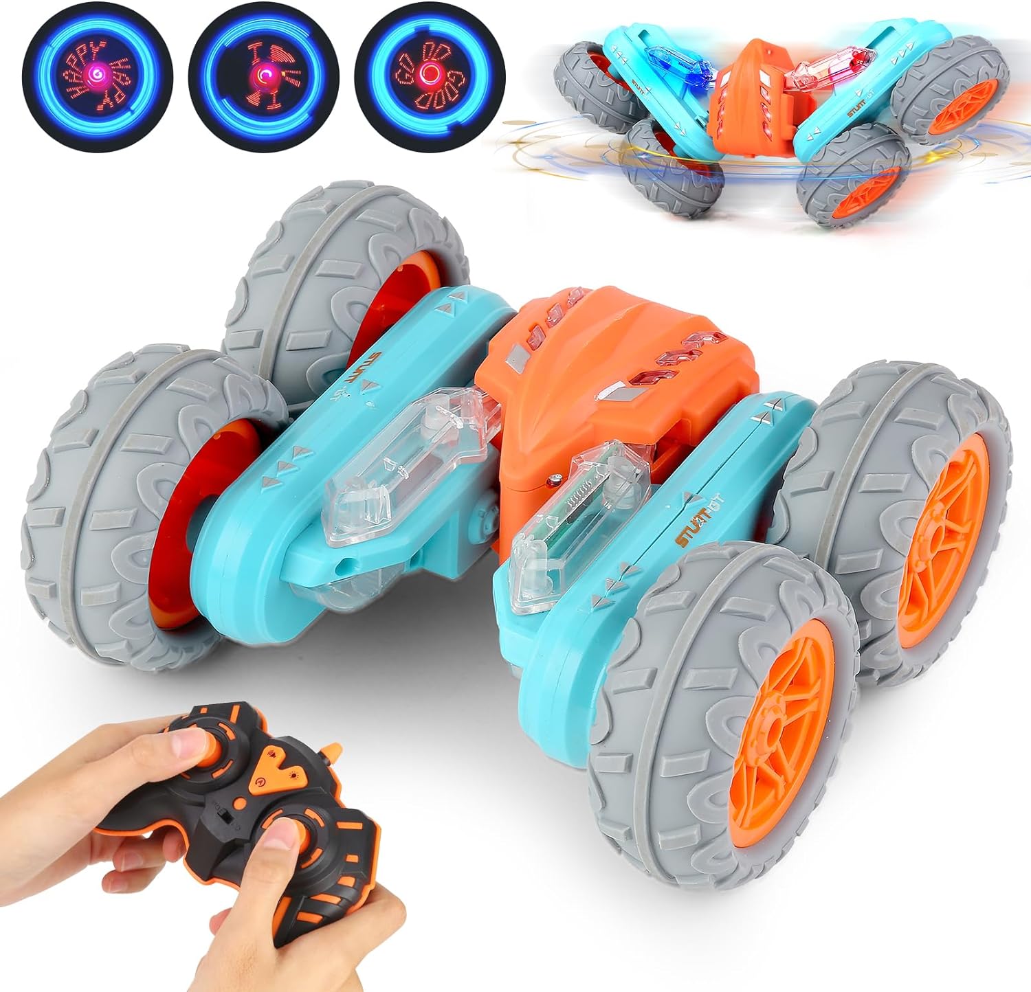 Double Sided | 360° Flips Rotating RC Car | NELMI-C064– KidsROAR