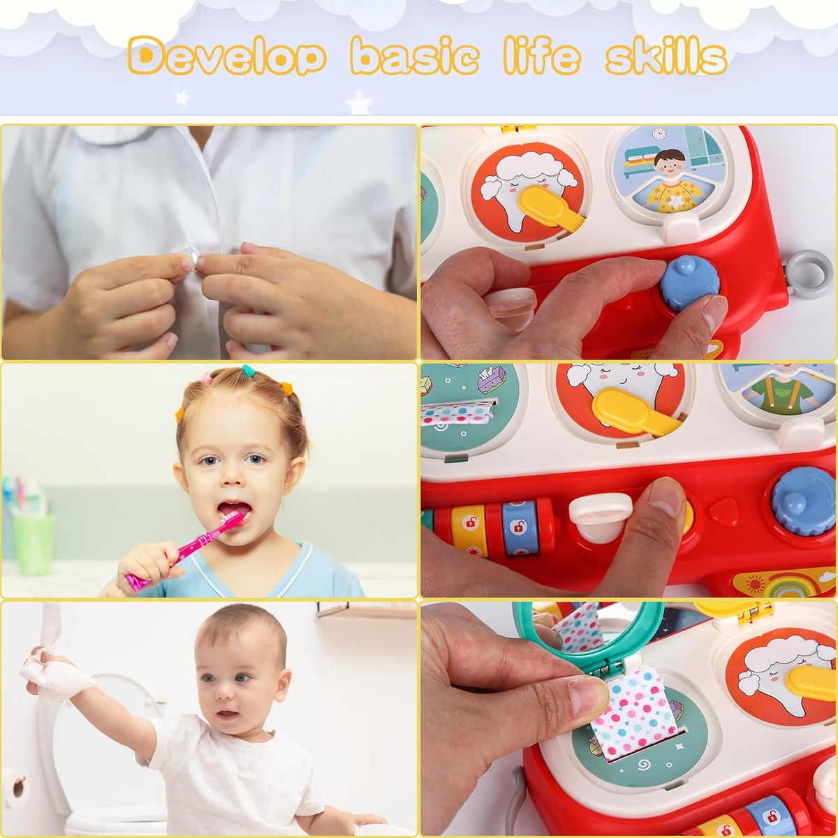 Pop Up Montessori Toy Motor Skills Toy | HE8080– KidsROAR