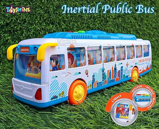 Friction City Bus Toy | LMI-8008-1– KidsROAR