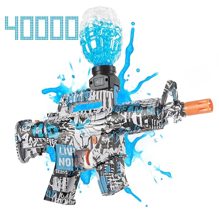 High Speed M4 Automatic Splat Gun with 40000 Gel Balls | GUZH1805– KidsROAR