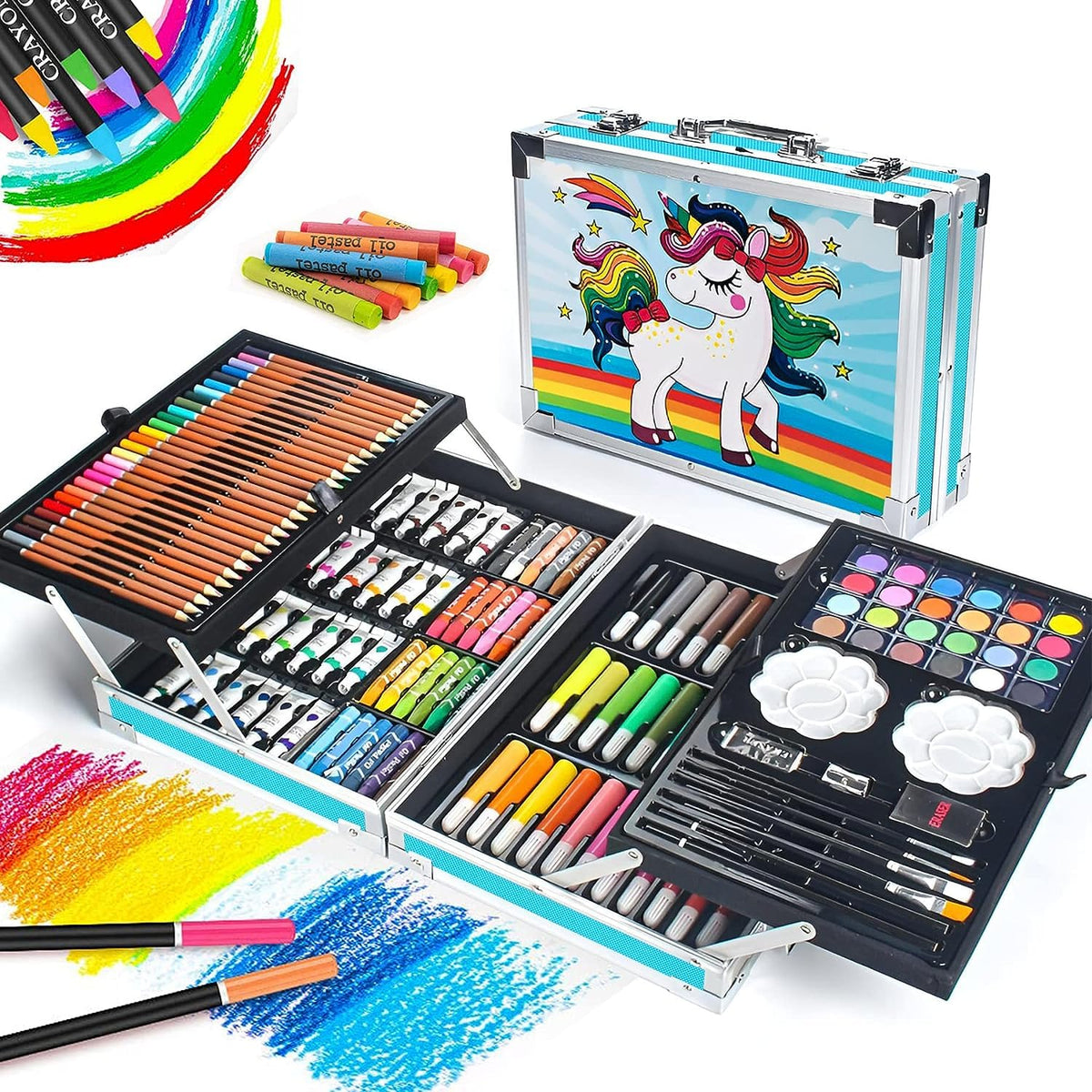 Unicorn Print Multicolor Color Kids Art Drawing Set | NE145PC-MD | DES ...