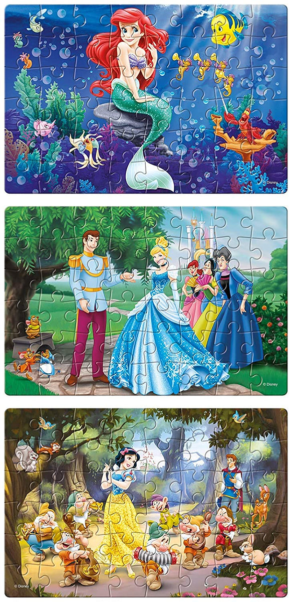 Princess Puzzles - 48 Pieces 3 in 1 Jigsaw Puzzles | NEDIS11310– KidsROAR