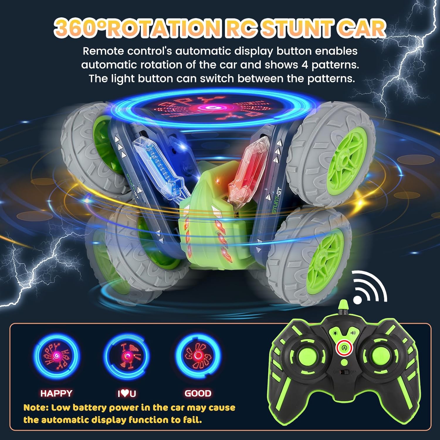 Double Sided | 360° Flips Rotating RC Car | NELMI-C064– KidsROAR