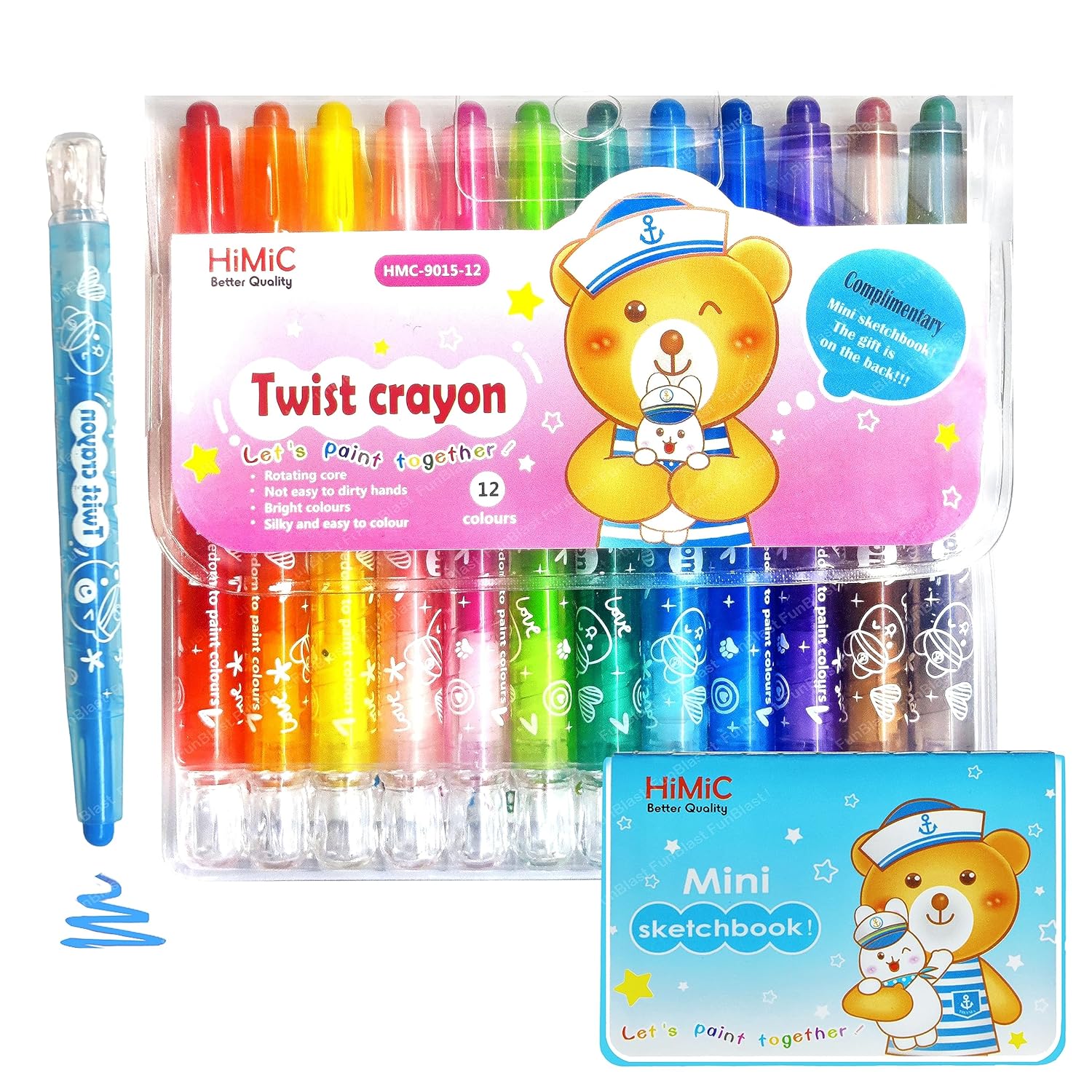 Twist Crayons For 12 Pcs Crayon Set | HMC9015-12– KidsROAR
