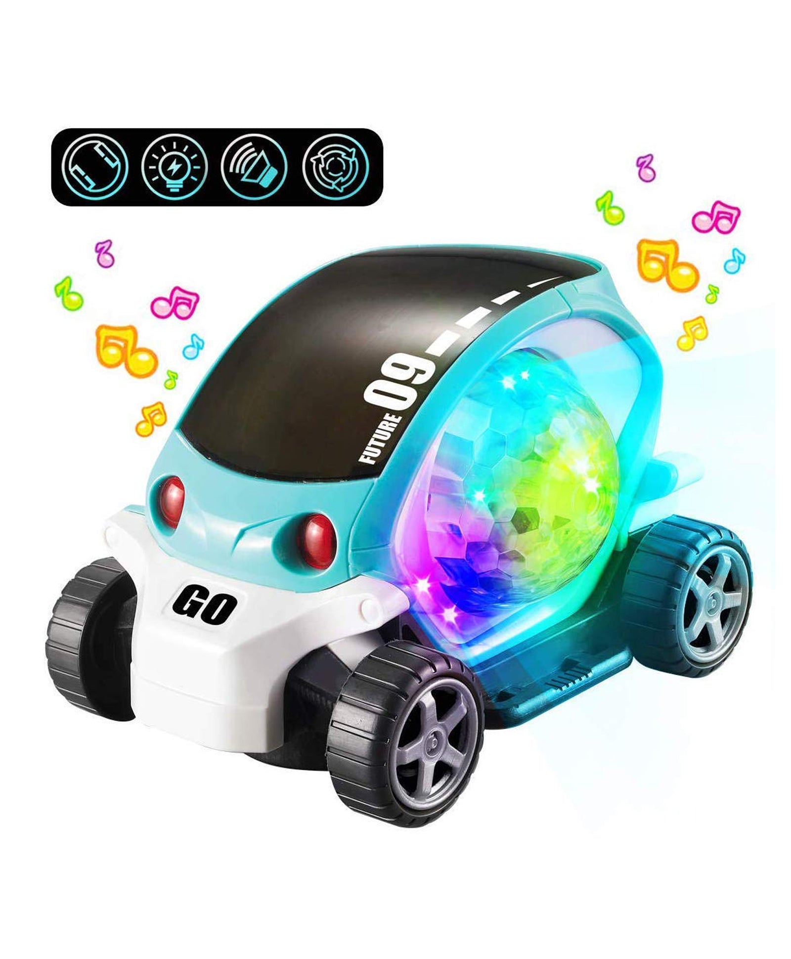 Battery Musical Stunt Car Rotate 360 | LOLD149A– KidsROAR