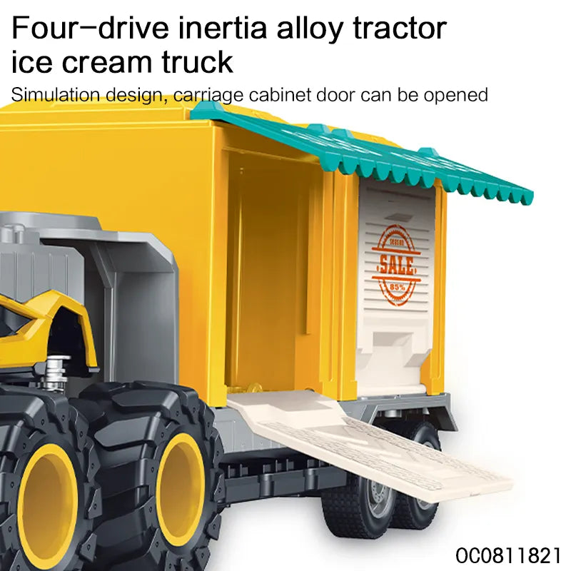 Friction toy vehicle 1:43 diecast model truck and trailer toy | KLX600 ...