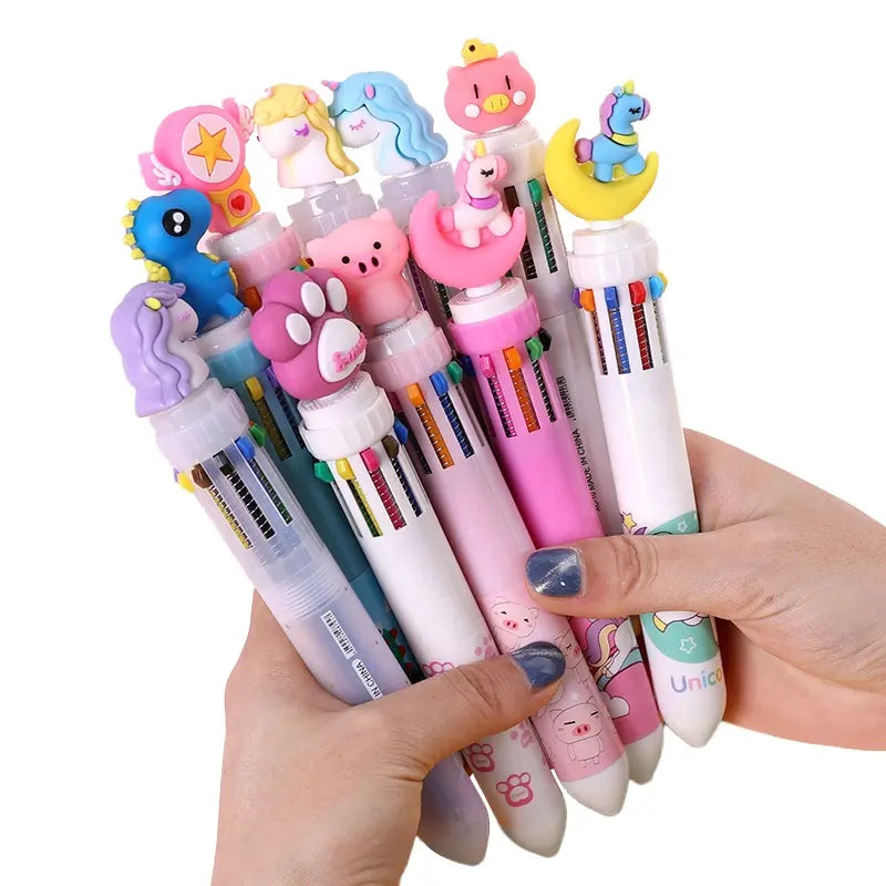 0.5mm Cute Ball Pen 10-color Ballpoint Pen Set | JZ-0002/3– KidsROAR