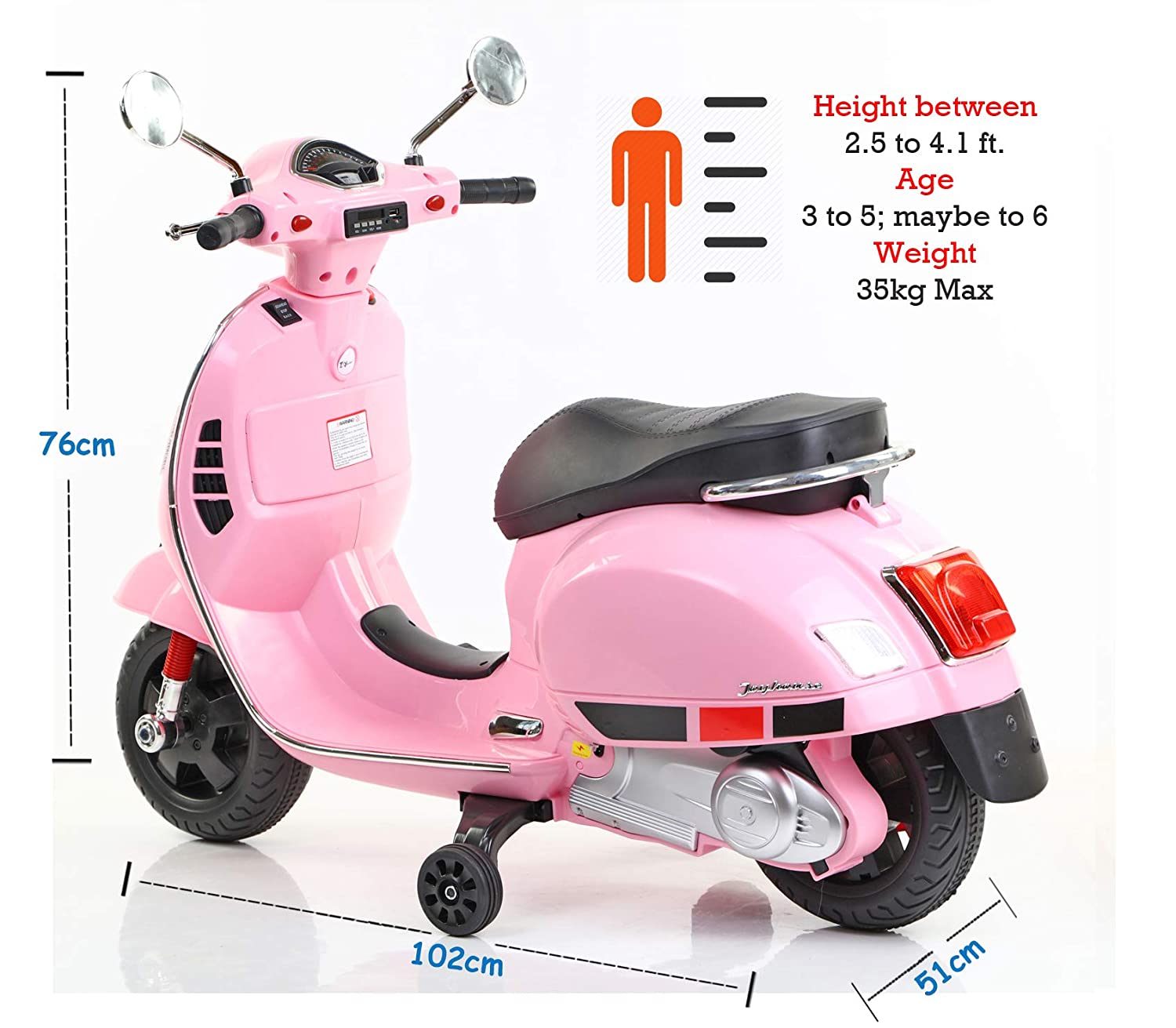 Vespa Bike For Kids | Without Remote | Battery Operated Electric Bike ...