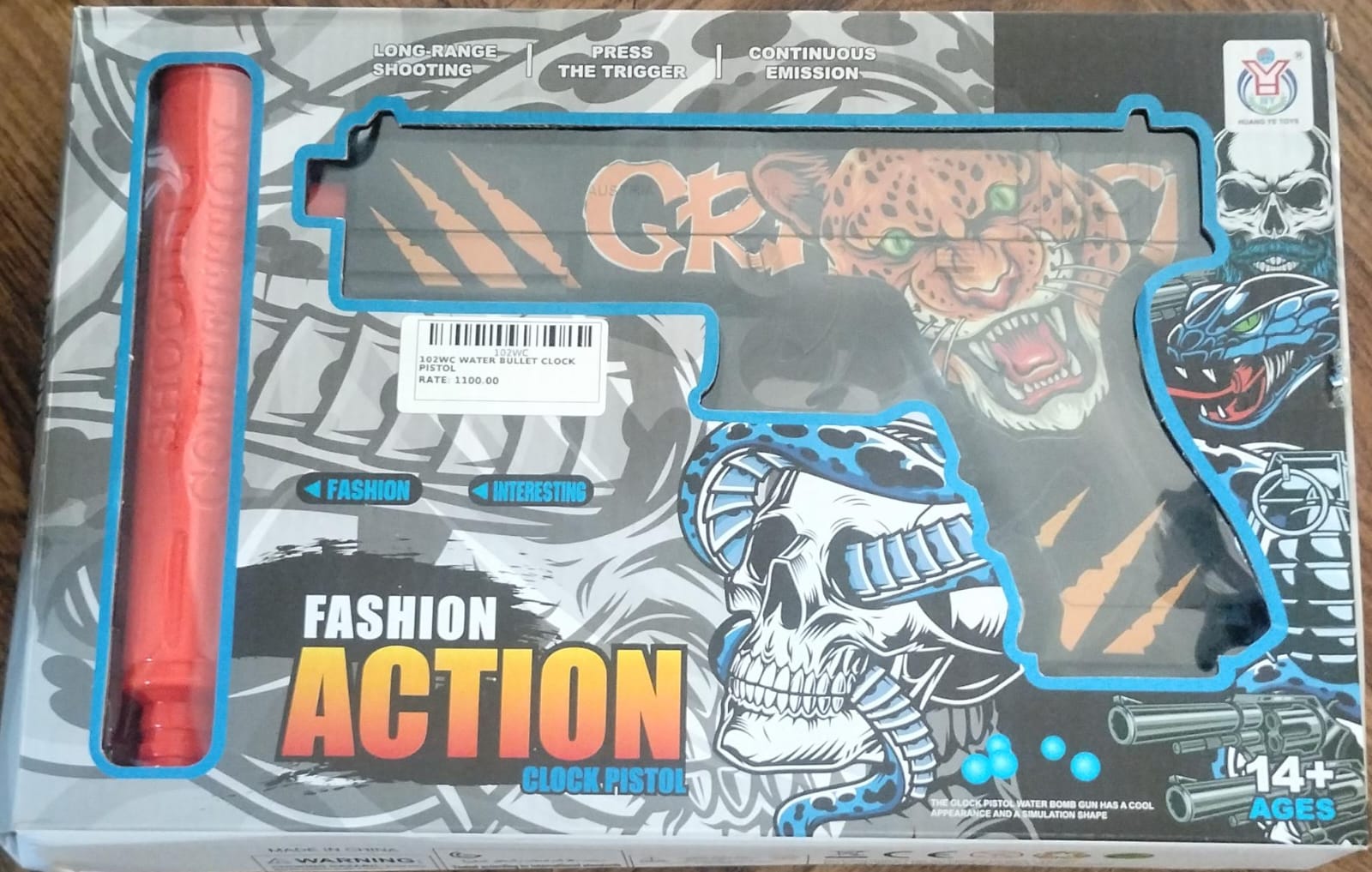 WATER BULLET CLOCK PISTOL | 102WC– KidsROAR